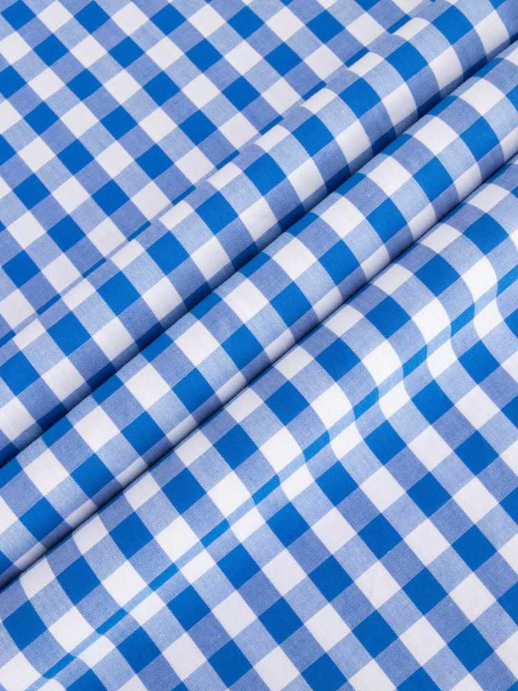 Extreme Cutaway Blue Big Gingham Shirt - DANDY & SON